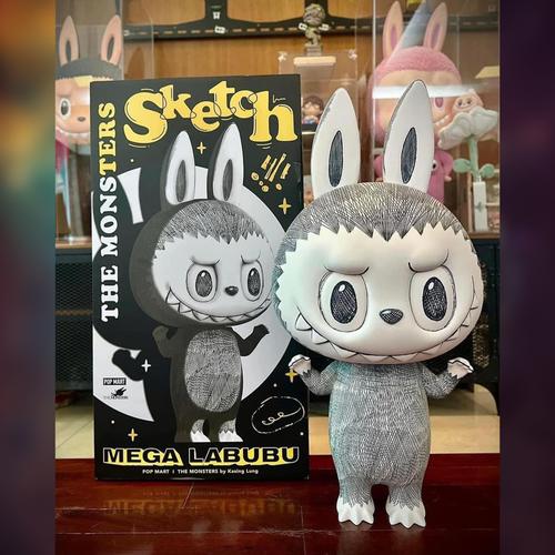 Promo LABUBU SKETCH - Pop Mart The Monsters Mega Labubu Sketch 400% ...