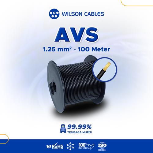 Promo AVS 1.25 mm2 100 Meter - Kabel Otomotif Wilson Cables - Hitam ...