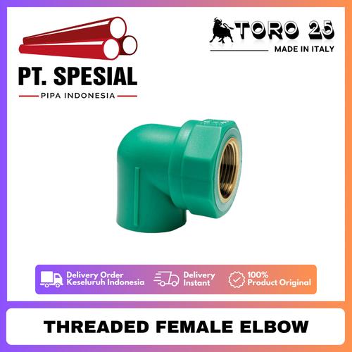 Jual Knee Drat Dalam PPR Toro / KDD PPR Toro / Female Thread Elbow PPR - 09 - DN20 x 1/2 ...