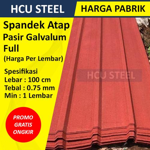Jual Spandek Atap Pasir Galvalum 0.75 mm x 100 cm Plat Galvalum Full ...