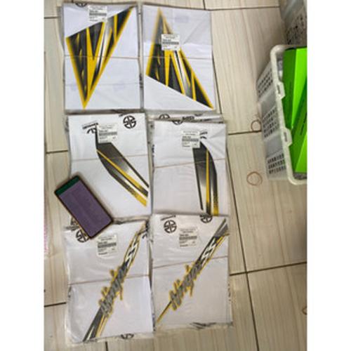 Jual striping body ninja ss kuning original harga ecer stiker striping ...