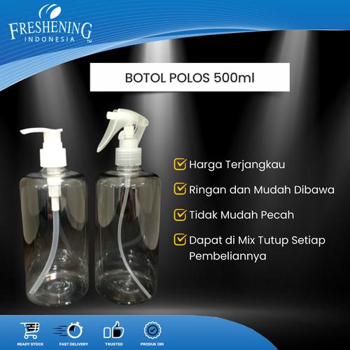 Promo Botol Polos Isi Ulang Tutup Spray dan Pump 500ml - Kab. Tangerang ...