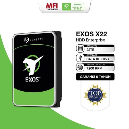 Promo Seagate EXOS X22 HDD / Hardisk Enterprise 22TB SATA 7200RPM [FS ...