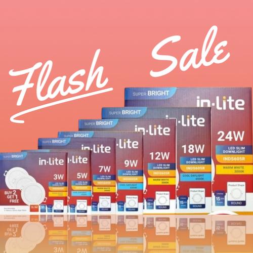 Jual Inlite Slim Downlight 3W 5W 7W 9W 12W 18W 24W INDS605R In-Lite Led 2+1 - Wharm White, 12 ...