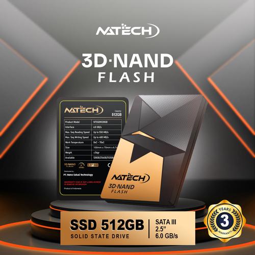 Jual SSD SATA 512GB / SSD 512GB / SSD NATECH / SSD 2.5" SATA NATECH ...