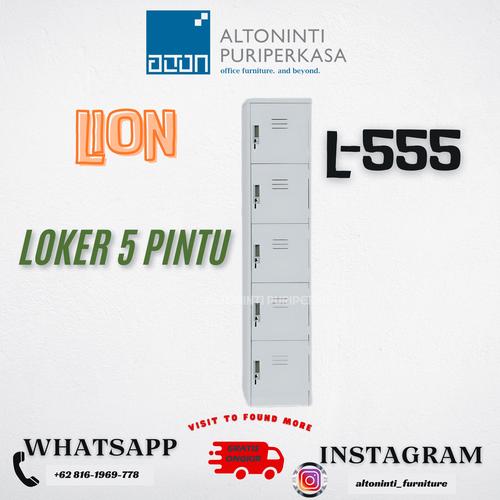 Jual Locker Lion L-555/ Locker 5 Pintu/Penyimpanan Kantor/Penyimpanan ...