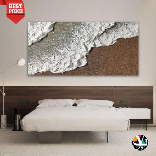 Promo lukisan abstrak ocean sea pantai timbul tebal - abstrak snowy ...