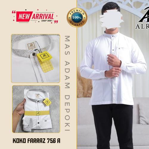 Jual Kemko / Koko Al Raz Premium Pria Putih Lengan Panjang Manset Model ...
