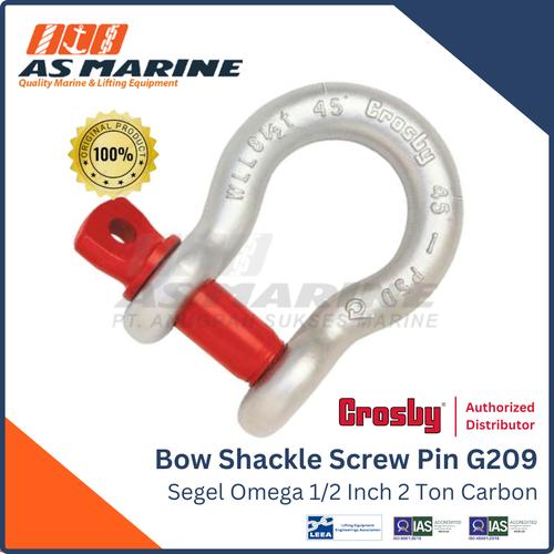 Promo Bow Shackle / Segel Omega Screw Pin G209 1/2 Inch 2 Ton Crosby ...