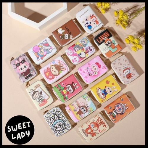 Jual Dompet Lipat Card Holder Labubu Dompet Kartu Zipper Labubu Macaron ...