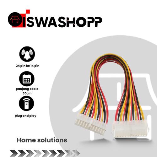 Jual Kabel Extention PSU Female 30Cm ATX 24 Pin Male To 24 Pin Female ...