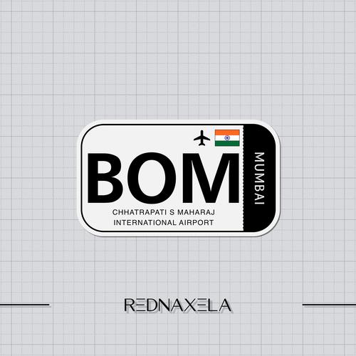 Jual Stiker Vinyl Chhatrapati S Maharaj International Airport Code BOM ...