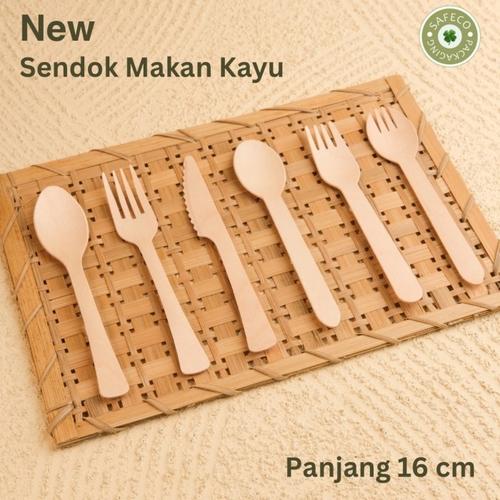 Jual Sendok Makan Kayu n Cover Sekali Pakai Eco Friendly Disposable ...