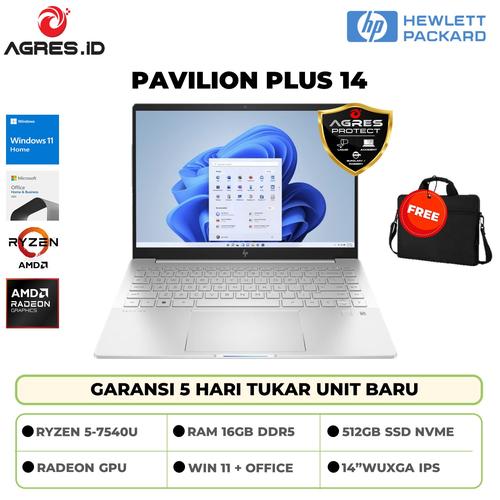 Promo HP Pavilion Plus 14 AMD Ryzen 5-7540 Ram 16GB SSD 512GB Win11 ...