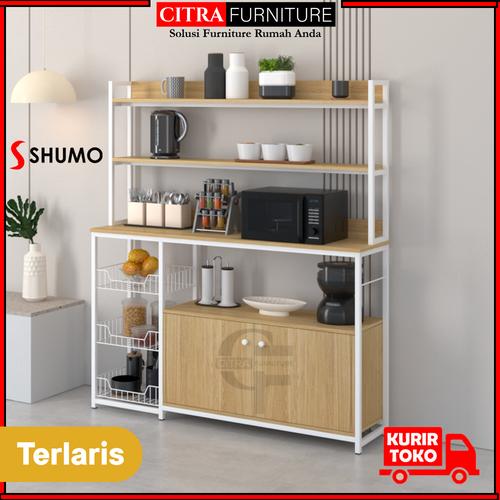 Promo SHUMO Lemari Piring Rak Dapur Minimalis Saphire Series | Kabinet ...