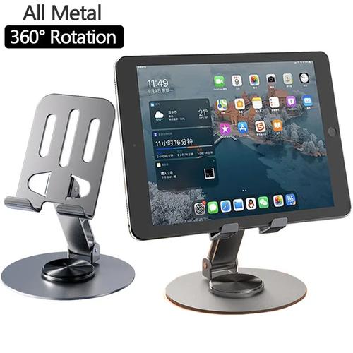 Promo Holder Hanphone Tablet Metal Putar Meja Lipat Metal Folding 360 ...
