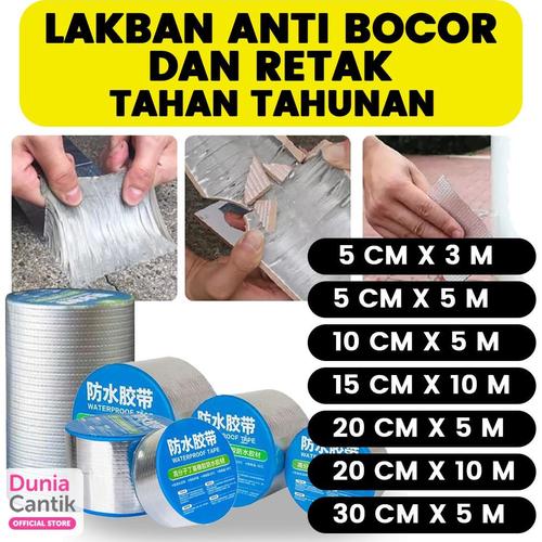 Jual Lakban Perekat Anti Bocor Ukuran Besar Lebar 20 30 cm Panjang 5 10 meter Aluminum Foil ...