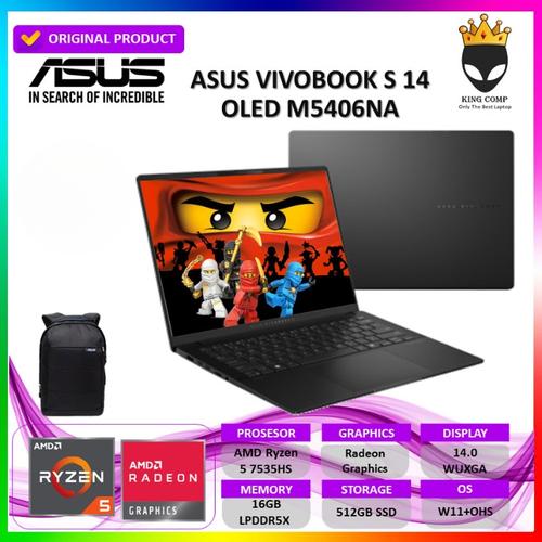 Jual Asus Vivobook S14 OLED M5406NA Ryzen 5 7535HS 16GB 512GB 14" WUXGA ...