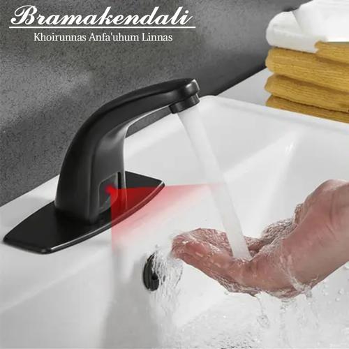 Jual Kran Wastafel Sensor Otomatis | Kran Automatic Sensor Hitam Black ...