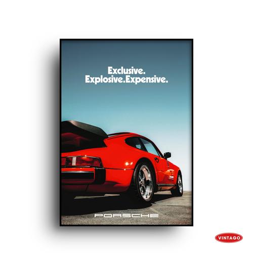 Jual Poster Dinding A4 Porsche Iklan Mobil Wallposter Retro Vintage ...