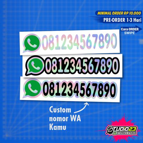 Jual Stiker Cutting Custom n0mor WA, Stiker Kustom WA - List Hologram ...