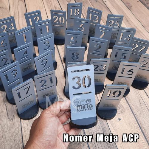 Promo Custom Nomer Meja ACP / Nomor Meja Aluminium | Penanda Cafe Resto ...