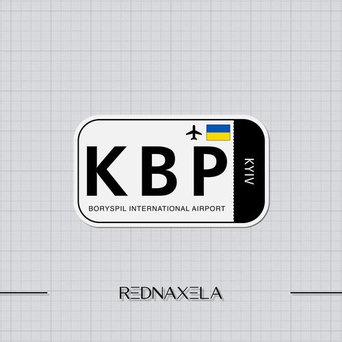 Jual Stiker Vinyl Boryspil International Airport Code KBP Sign Sticker ...