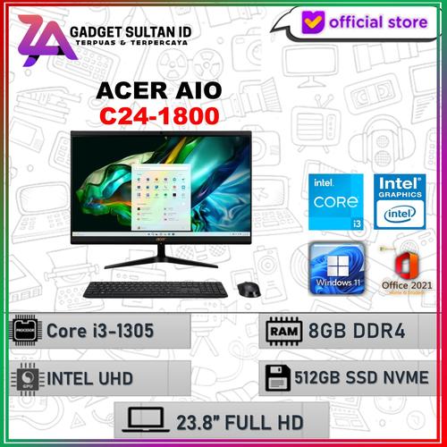 Promo Acer Aspire AIO C24-1800 | Core i3-1305U | 8GB/512GB | Windows 11 ...