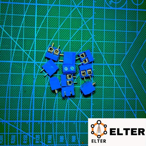 Jual Terminal Block Connector 2 Pin Blok Hijau Biru 5mm 5.0 mm Konektor ...