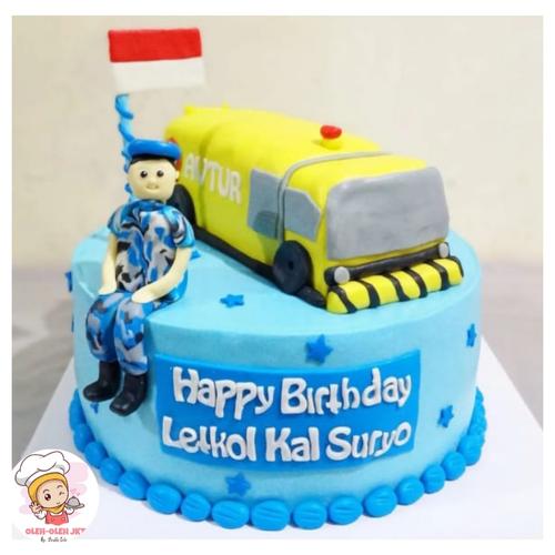 Jual TNI AU Custom Cake / Kue Ulang Tahun TNI / Army Birthday Cake ...
