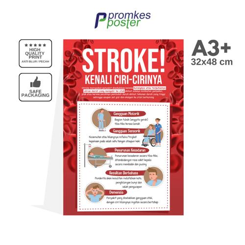 Jual Poster Kesehatan Stroke kenali Ciri-cirinya - Kab. Tangerang - promkesposter | Tokopedia