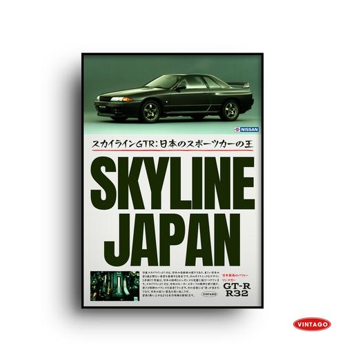 Jual Poster Dinding A4 Nissan Skyline R32 Lawas Retro Vintage Flyer ...