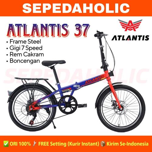 Jual Sepeda Lipat ATLANTIS 37 Ukuran 20 Inch 7 Speed Boncengan Rem ...