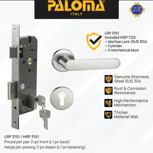 Jual PALOMA LRP 3151 Handle Roses Lever Paket Kunci Pintu Lockset ...