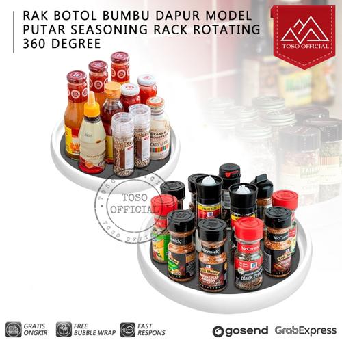 Promo Rak Botol Bumbu Dapur Model Putar Seasoning Rack Rotating 360 ...