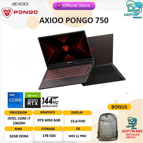 Promo Axioo Pongo 750 core i7 13620H rtx4050 6gb/ 32gb 1tb ssd windows ...