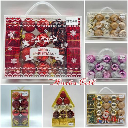 Jual 1 SET Aksesoris Mix Box Natal Hiasan Gantung Pohon Natal Besar ...