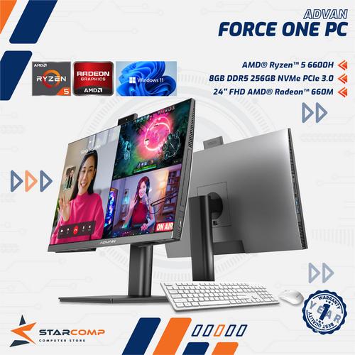 Jual ADVAN AIO Force One Ryzen 5 6600H 8GB DDR5 SSD 512GB 24'' IPS ...