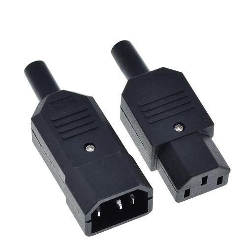 Jual Konektor Steker Kabel AC IEC C13 Female & C14 Male 220V 10A for ...