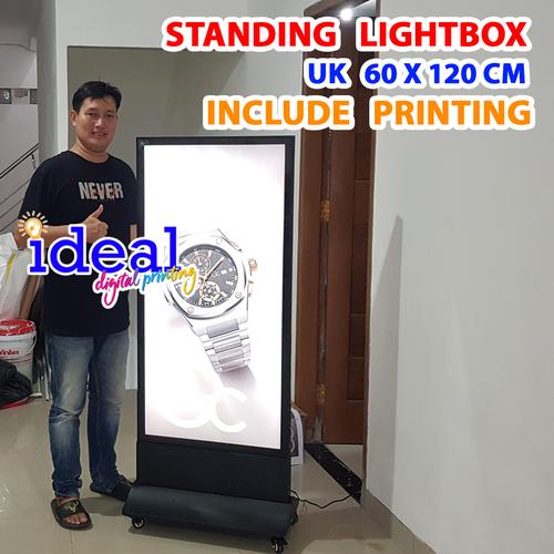 Jual Neon Box berdiri Slim Light Box Standing Portable lightbox Neonbox ...