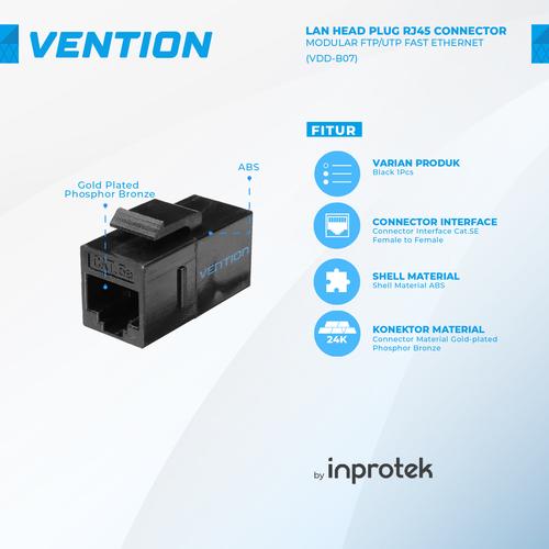 Promo Vention Adapter Barrel Konektor RJ45 Cat.5e Female to Female ...