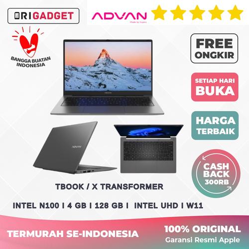 Jual Laptop Advan Tbook X TRANSFORMER 14 inch Intel N100 4GB 128GB Free ...