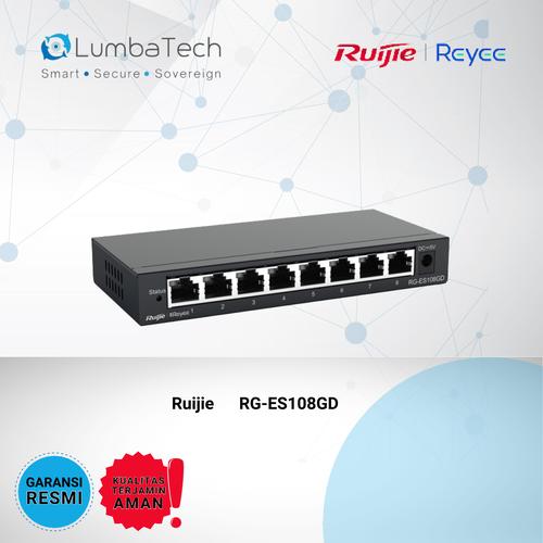 Jual Ruijie RG-ES108GD, 8-port 10/100/1000Mbps Unmanaged Non-PoE Switch ...