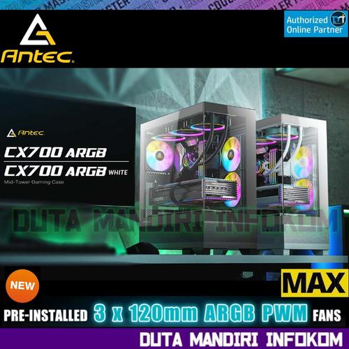 Promo Antec CX700 ARGB - 270° Panoramic Tempered Glass Front & Side ...