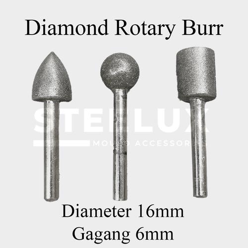 Jual Diamond Rotary Burr 16x6mm Mata Grinding Mounted Point 6 x 16 mm ...