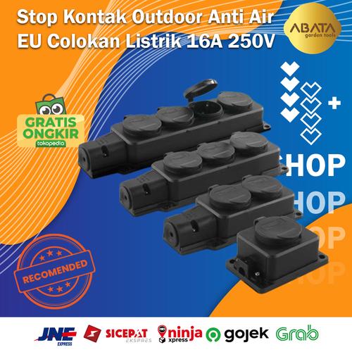 Promo Stop Kontak Outdoor Waterproof IP54 Stop Kontak Anti Air 16A 250V ...