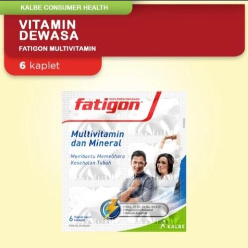 Jual fatigon multivitamin & mineral kemasan 1 strip x 6 tablet original ...