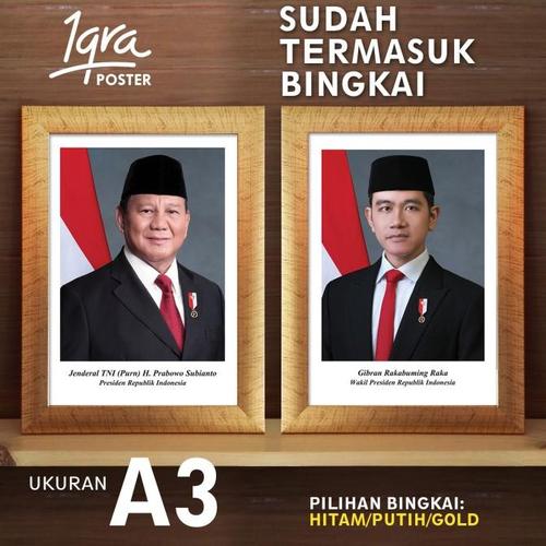 Jual Foto Presiden dan Wakil Presiden Republik Indonesia Resmi Terbaru ...