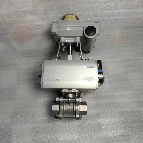 Jual ball valve 3pc festo VZBA 1/2 inch with actuator with solenoid ...