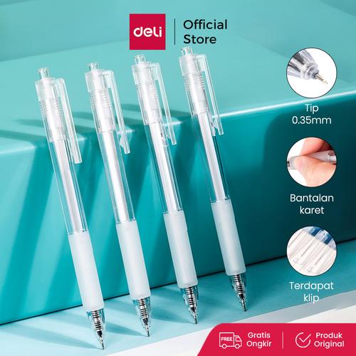Jual Deli Gel Pen / Pulpen Gel 0.35mm Penulisan Halus Nyaman Digenggam ...